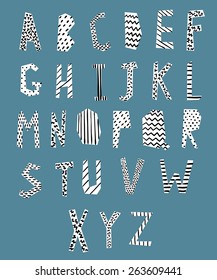 Doodle Big Letters Collection Stock Vector (Royalty Free) 263609441 ...