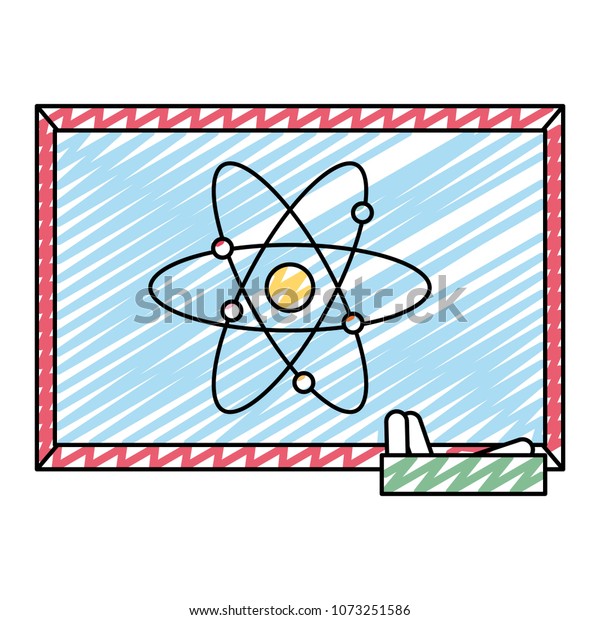 Doodle Blackboard Frame Design School Education Stock Vector (Royalty ...