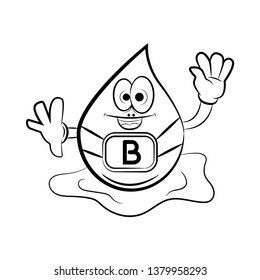 Doodle Blood Type B Cartoon Stock Vector (Royalty Free) 1379958293 ...