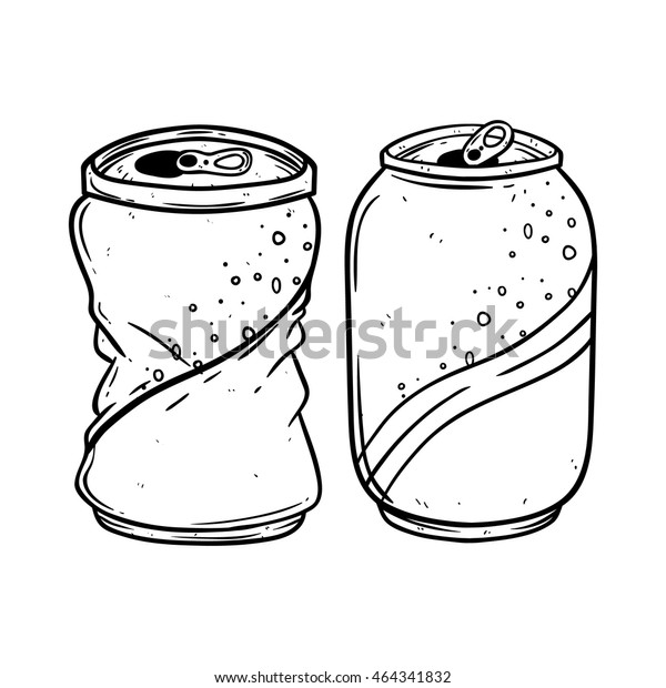 Doodle Broken Soda Can Soda Soft Stock Vector (Royalty Free) 464341832 ...
