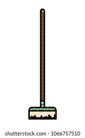 Kawaii Dustpan Wooden Stick Colored Crayon Stock Vector (Royalty Free ...