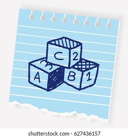 Doodle Building Blocks Stock Vector (Royalty Free) 627436157 | Shutterstock