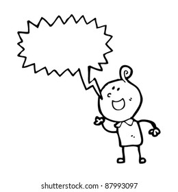 Doodle Cartoon Boy Calling Out: เวกเตอร์สต็อก (ปลอดค่าลิขสิทธิ์ ...