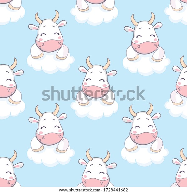 Doodle Cartoon Cows Seamless Pattern Vector Stock Vector (Royalty Free ... Doodle Cartoon Cows Seamless Pattern Vector Stock Vector (Royalty Free ...
