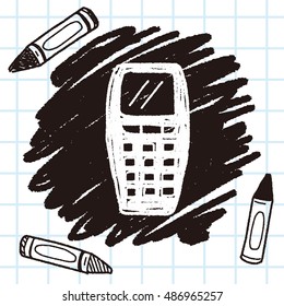 Cell Phone Message Doodle Drawing Stock Vector (Royalty Free) 480592261