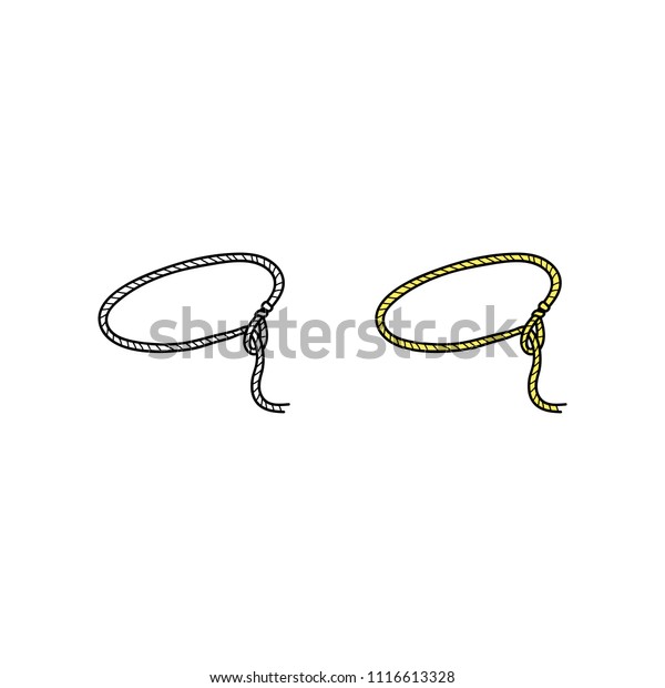 Doodle Colored Outline Lasso Isolated On Stock Vector Royalty Free 1116613328