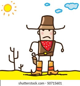 Doodle Cowboy Stock Vector (Royalty Free) 50715601 | Shutterstock