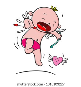 Doodle Cupid Cartoon Vector Character Design Stock Vector (Royalty Free ...