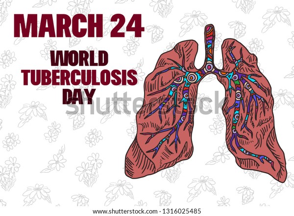 Doodle Drawing Lung Tuberculosis Disease Day Stock Vector (Royalty Free ...
