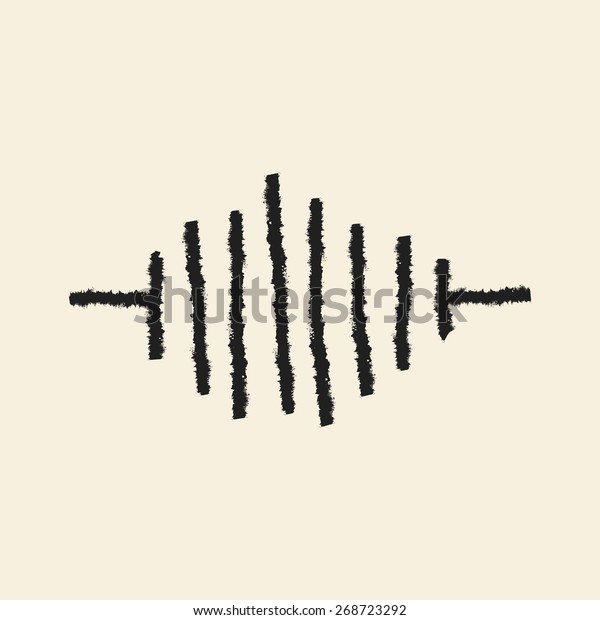 Doodle Drawing Sound Wave Stock Vector (Royalty Free) 268723292 ...