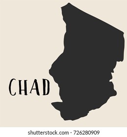 Doodle Freehand Map Sketch Chad Vector Stock Vector (Royalty Free ...