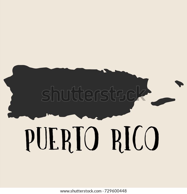 Doodle Freehand Map Sketch Puerto Rico Stock Vector (Royalty Free ...