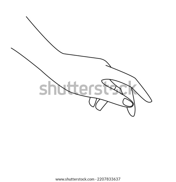 Doodle Hand Gesture Giving Vector Illustration Stock Vector (Royalty ...