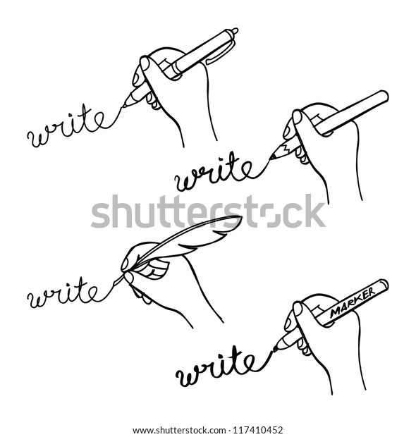 Doodle Hand Writing Stock Vector (Royalty Free) 117410452