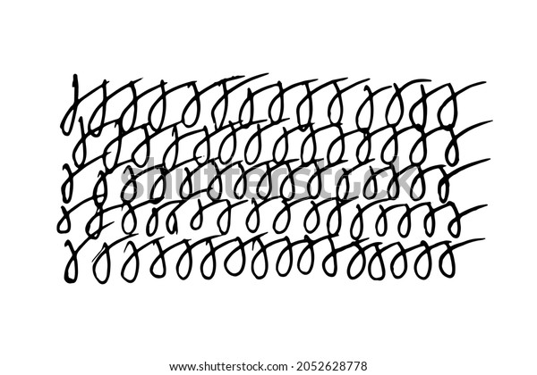 Doodle Handwriting Rounded Vector Illustration On Stock Vector (Royalty ...