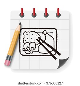 Doodle Healthy Lunch Stock Vector (Royalty Free) 376803127 | Shutterstock