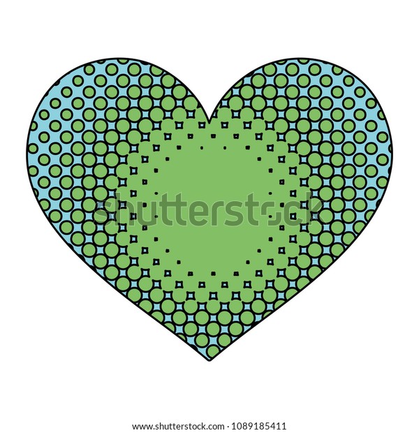 Doodle Heart Points Design Symbol Love Stock Vector (Royalty Free ...