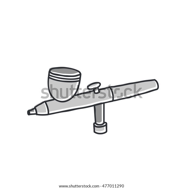 Doodle Icon Aerograph Vector Illustration Stock Vector (Royalty Free ...