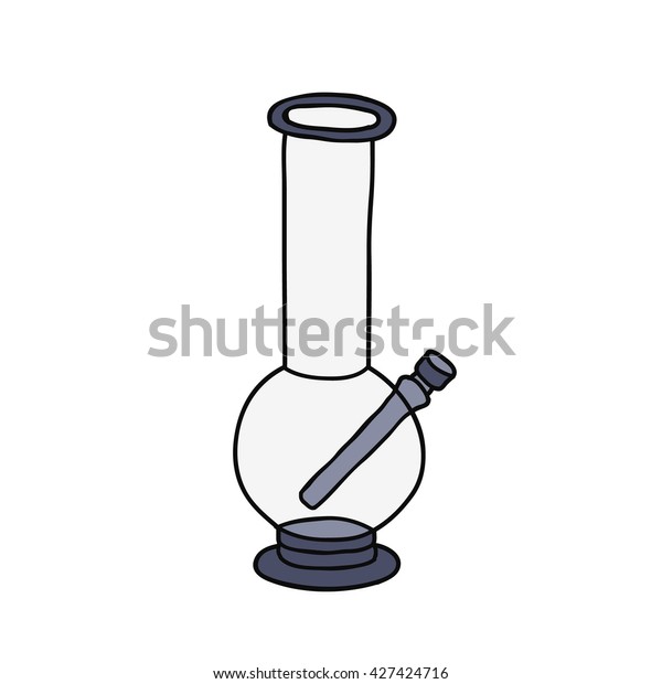 Doodle Icon Bong Smoking Vector Illustration: Stock-Vektorgrafik ...