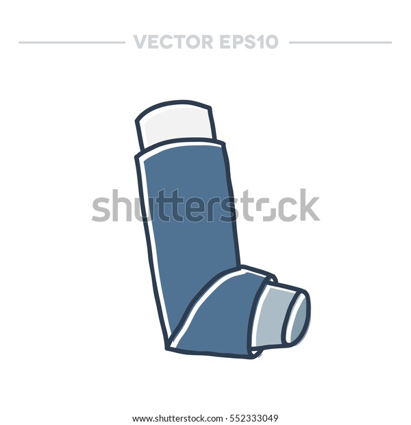 Doodle Icon Inhaler Asthma Vector Illustration Stock Vector (Royalty ...