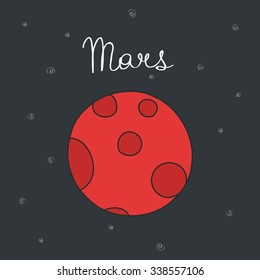 Doodle Icon Mars Vector Illustration Stock Vector (Royalty Free ...
