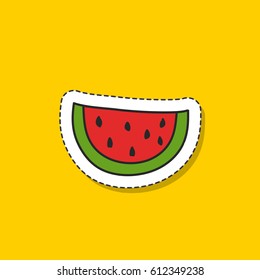 Doodle Icon Sticker Watermelon Vector Illustration Stock Vector ...