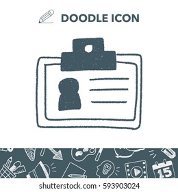 Doodle Id Card Stock Vector (Royalty Free) 593903024 | Shutterstock