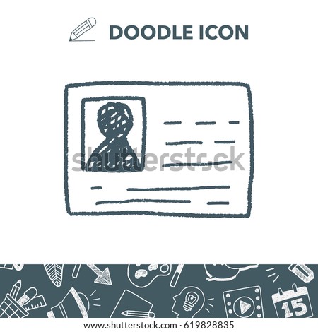 Doodle Id Card Stock Vector (Royalty Free) 619828835 - Shutterstock