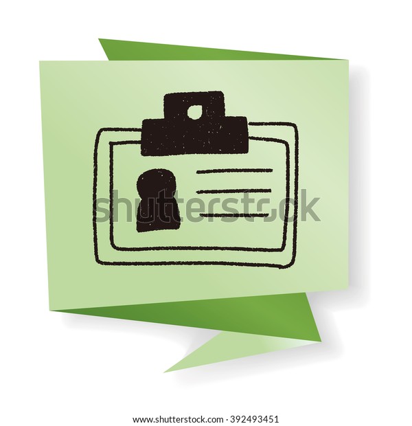 Doodle Id Card Stock Vector (Royalty Free) 392493451 | Shutterstock