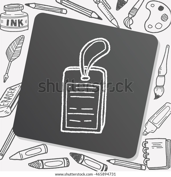Doodle Id Card Stock Vector (Royalty Free) 465894731 | Shutterstock