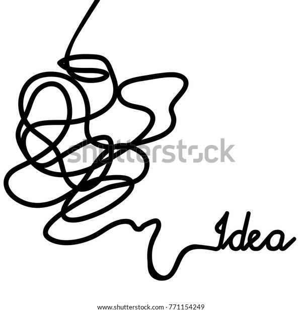 Doodle Illustration Difficult Complicated Hard Way Stock Vector ...