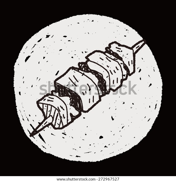 Doodle Kebab Stock Vector (Royalty Free) 272967527 | Shutterstock
