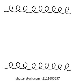Doodle Line Curl Frame Hand Drawn Stock Vector (Royalty Free ...