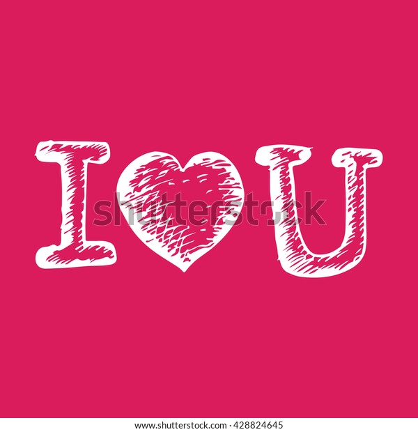 Doodle Love Drawing Illustration Design Stock Vector (Royalty Free ...