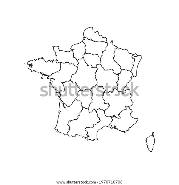 Doodle Map France States Stock Vector (Royalty Free) 1970710706 ...