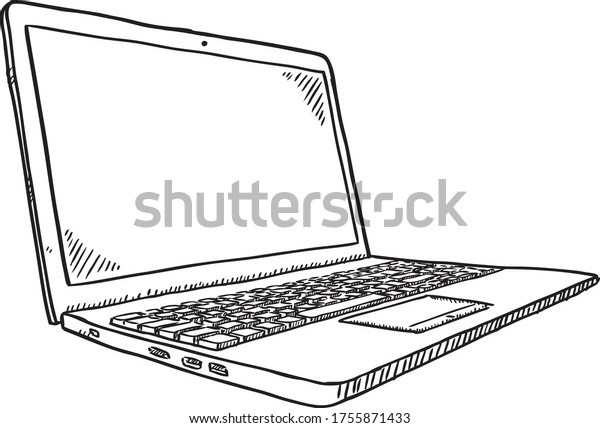 Doodle Modern Notebook Sketch Style Black Stock Vector (Royalty Free ...