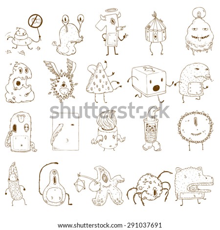 Monster Line Drawing | Free download on ClipArtMag