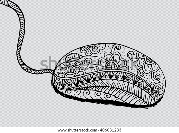 Doodle Mouse Hand Drawing Illustration Stock Vector (Royalty Free ...