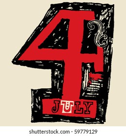 3,393 Number 4 Doodle Images, Stock Photos & Vectors | Shutterstock