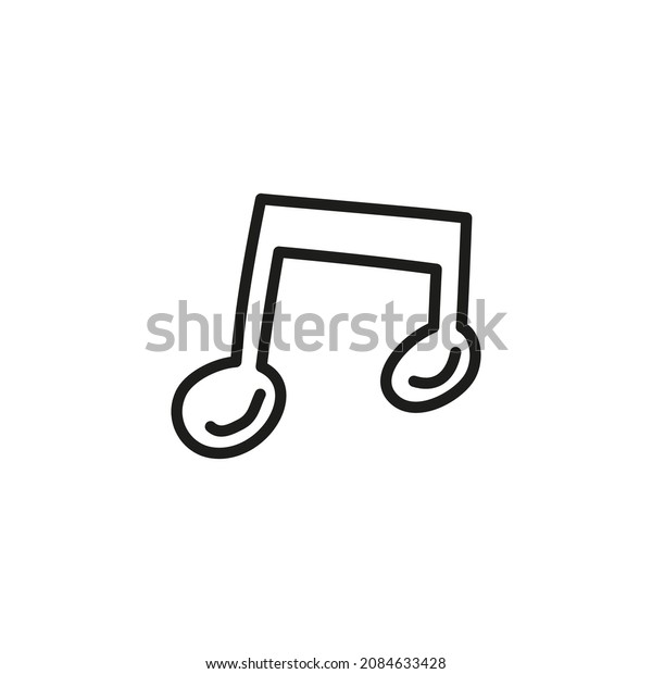 Doodle Outline Quaver Note Musical Icon Stock Vector (Royalty Free ...