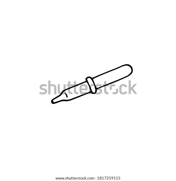 Doodle Pipette Vector Illustration Freehand Pencil: เวกเตอร์สต็อก (ปลอด ...
