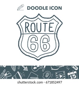 Doodle Road Sign Stock Vector (Royalty Free) 671852497 | Shutterstock