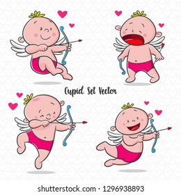 Doodle Set Cupid Cartoon Vector Character Stock Vector (Royalty Free ...