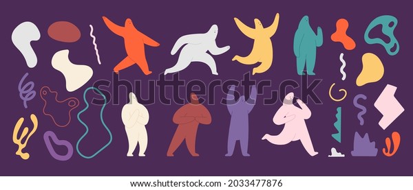 Doodle Shapes Silhouettes Abstract Art Shape Stock Vector (Royalty Free ...