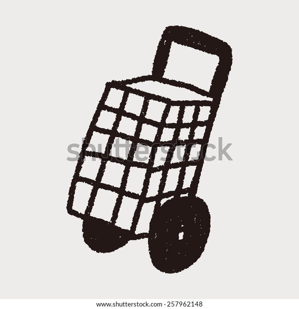 Doodle Shopping Cart Stock Vector (Royalty Free) 257962148