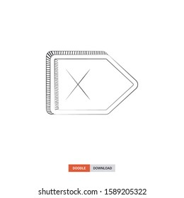 Doodle Sketch Backspace Concept On White Stock Vector (Royalty Free ...