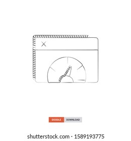 Doodle Sketch Bandwidth Concept On White Stock Vector (Royalty Free ...
