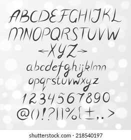 Doodle Sketch Font Vector Illustration Stock Vector (Royalty Free ...