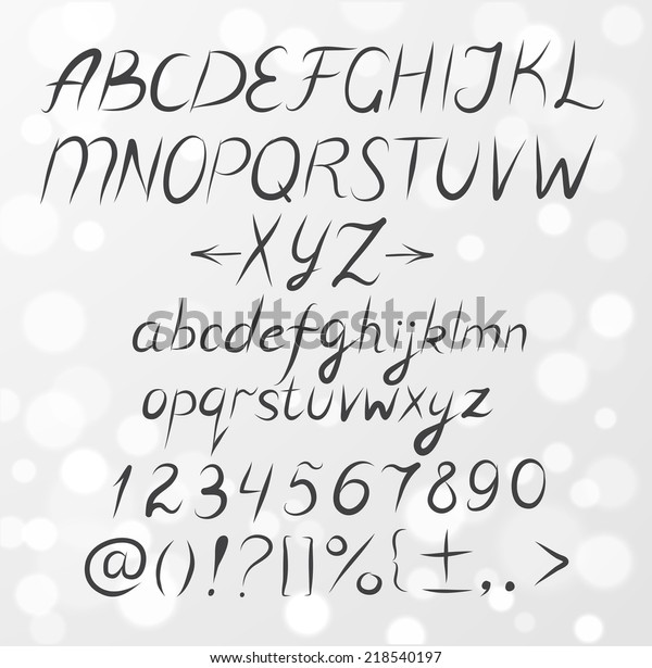 Doodle Sketch Font Vector Illustration Stock Vector (Royalty Free ...