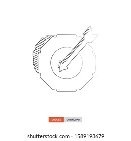 Doodle Sketch Goal Setting Concept On Stock Vector (Royalty Free ...